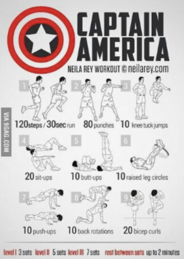 Captain America Workout - First Tee - Central Carolina
